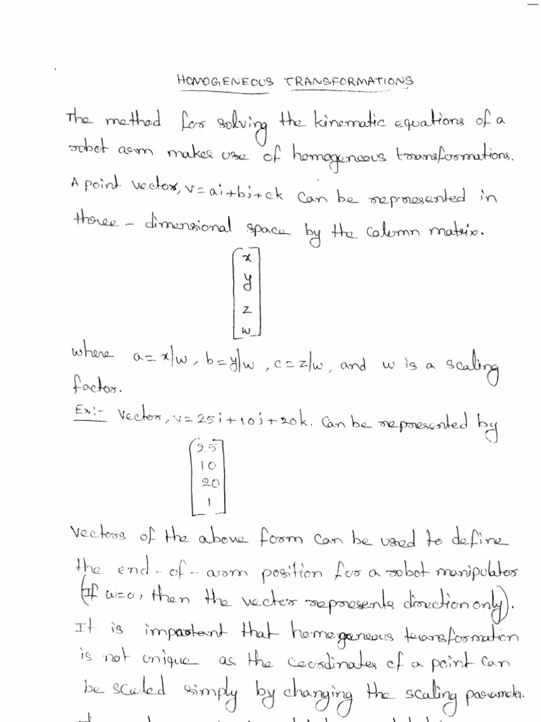 2nd Unit Problems On Homogeneous Transformations | PDF