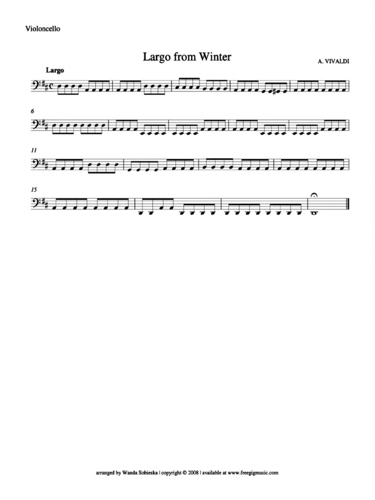 Vivaldi Winter Largo | PDF