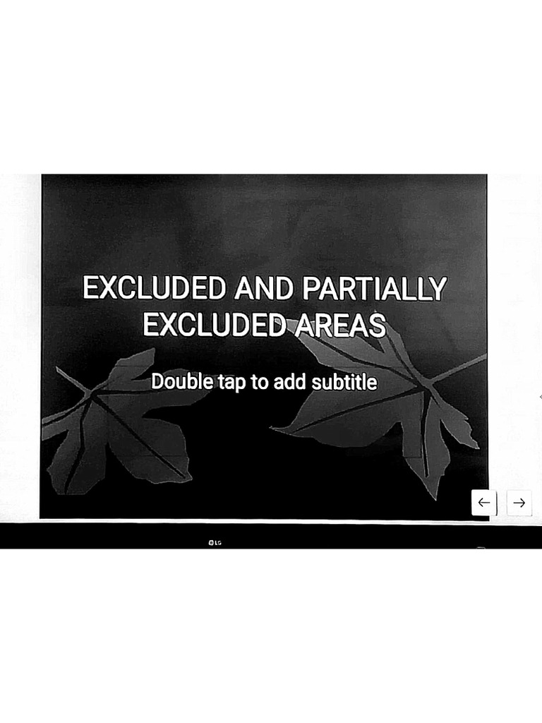 Excluded and Partially Excluded Areas | PDF