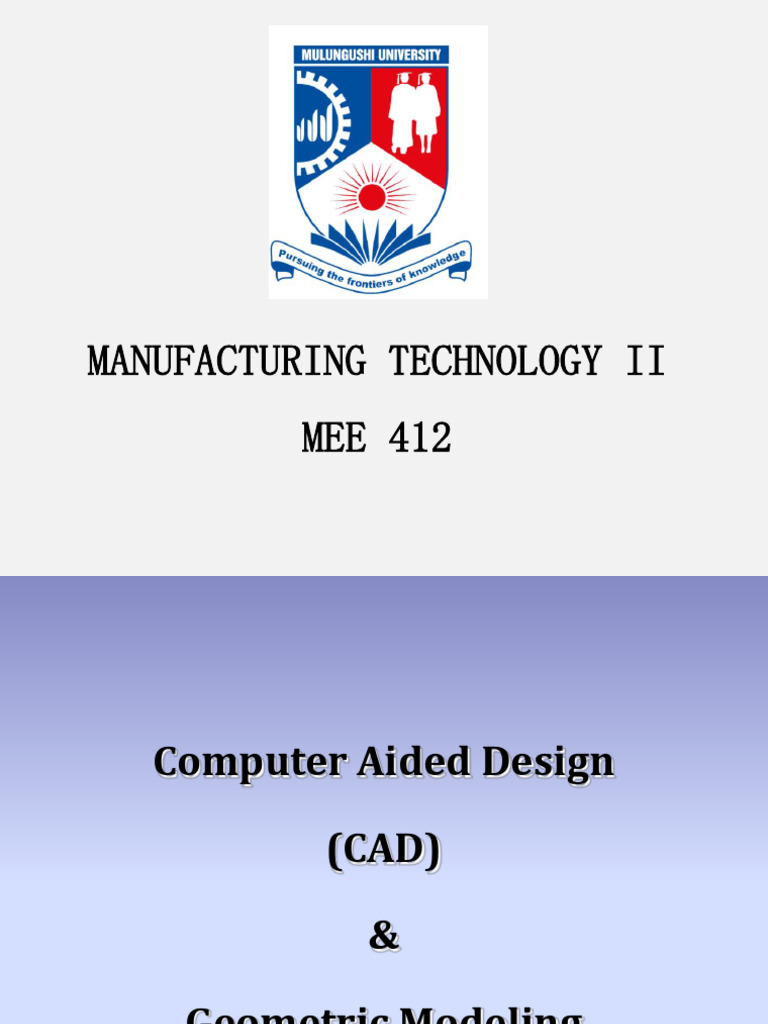 L3-1 Computer Aided Design (CAD) and Modeling | PDF | Computer Aided Design | 3 D Computer Graphics