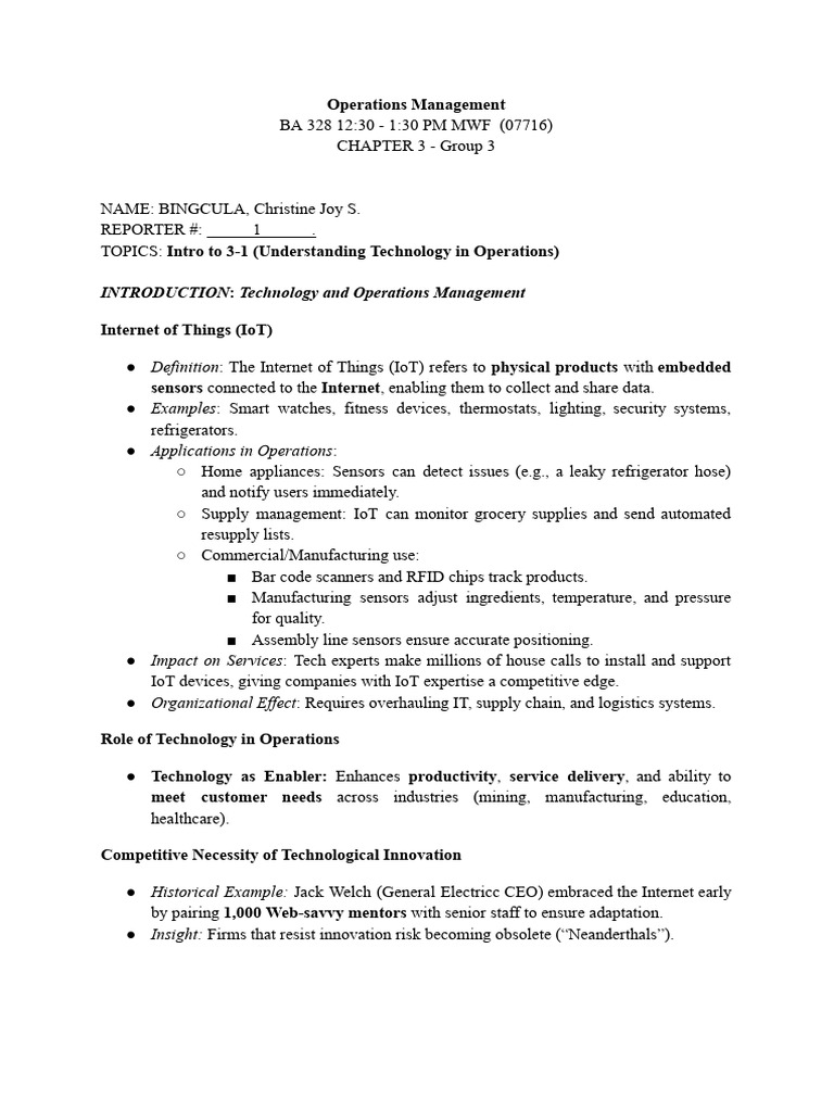 BA 328 - Group 3 Chap 3 Report Summary | PDF | Customer Relationship ...