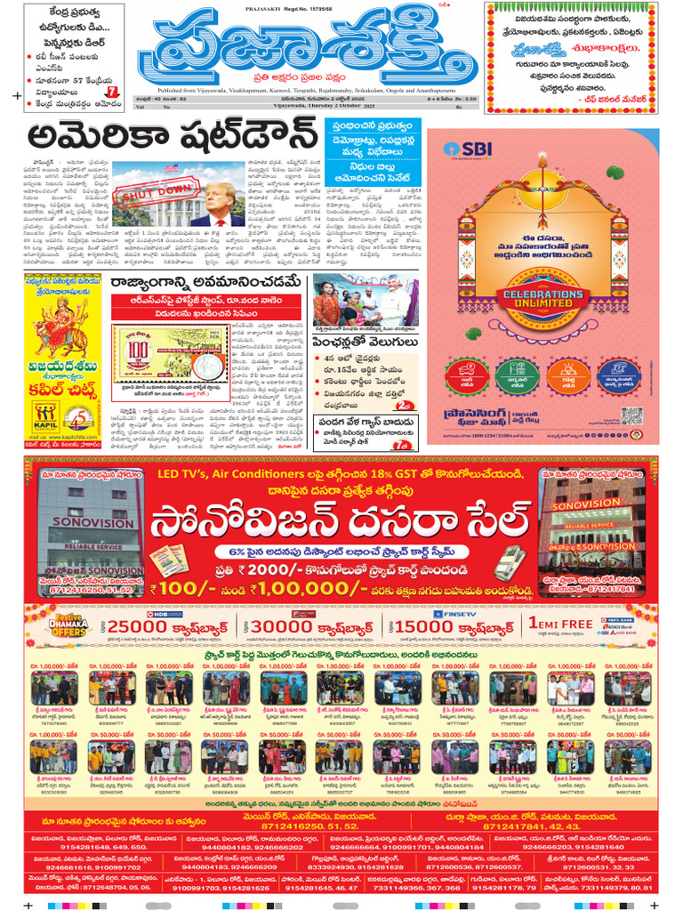 Prajasakti AP 02-10-2025 | PDF