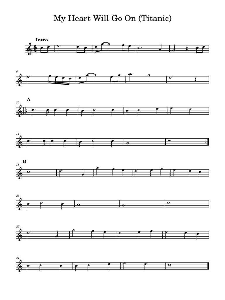 My Heart Will Go On (Titanic) | PDF