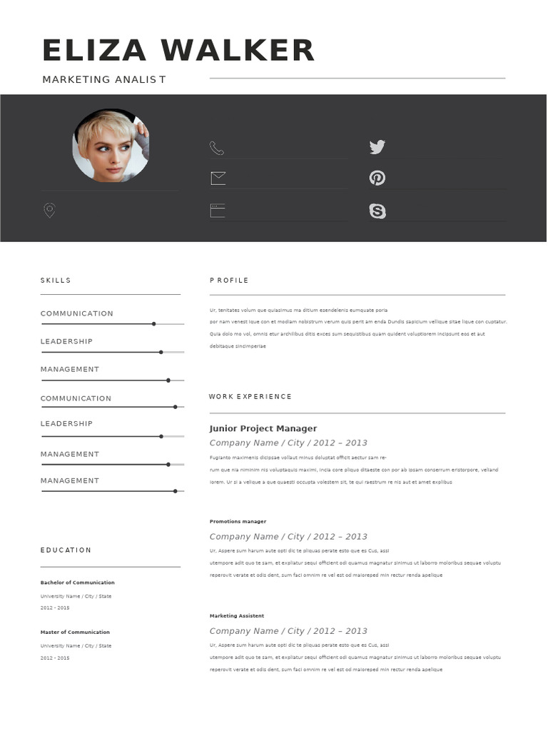 Resume Eliza A4 X Word | PDF