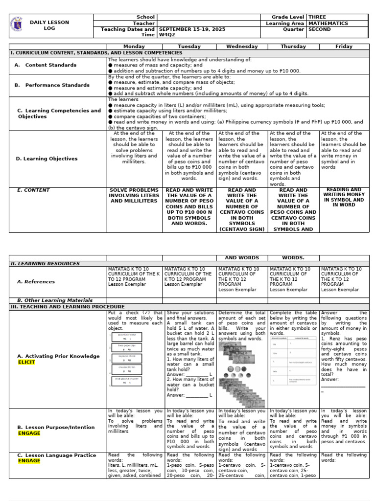 Newformat MATH3 WEEK4 | PDF | Learning