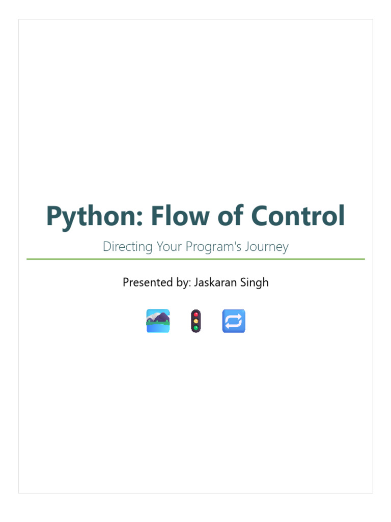 XI CS Flow of Control | PDF | Control Flow | Python (Programming Language)