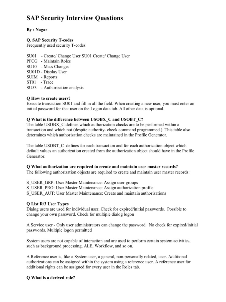 Security Interview Questions | PDF