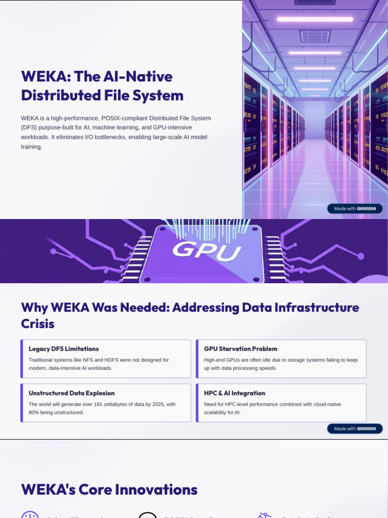 WEKA The AI Native Distributed File System | PDF | Computer File | Cloud Computing