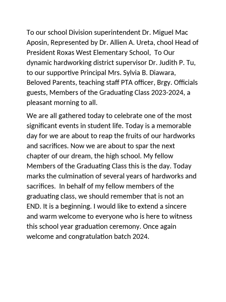 Welcome Address | PDF