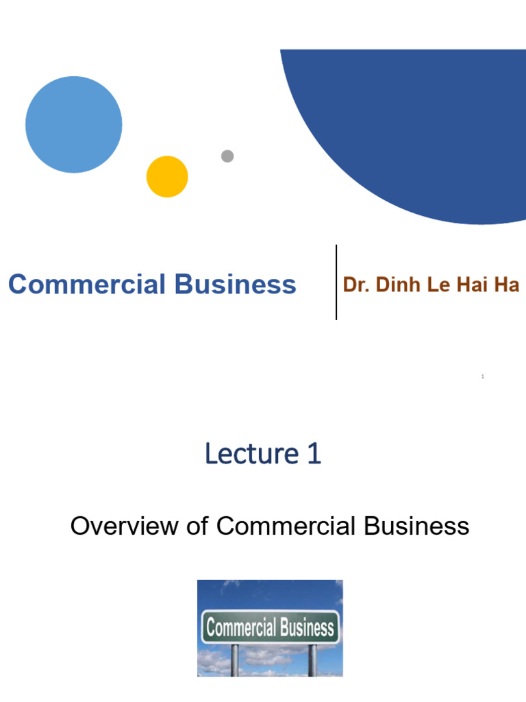 Overview of Commercial Business Concepts | PDF | Imperfect Competition ...