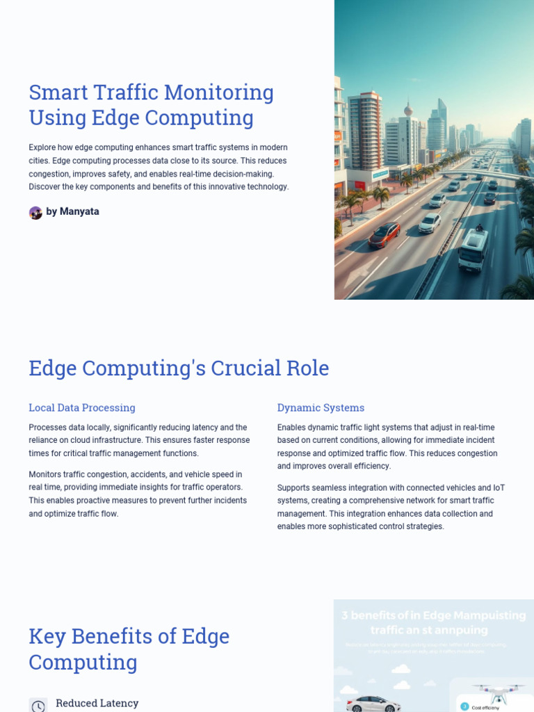 Smart Traffic Monitoring Using Edge Computing | PDF | Traffic | Traffic ...