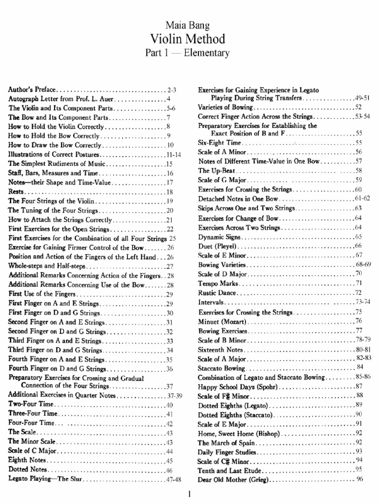 Violin Method (Part 1) | PDF