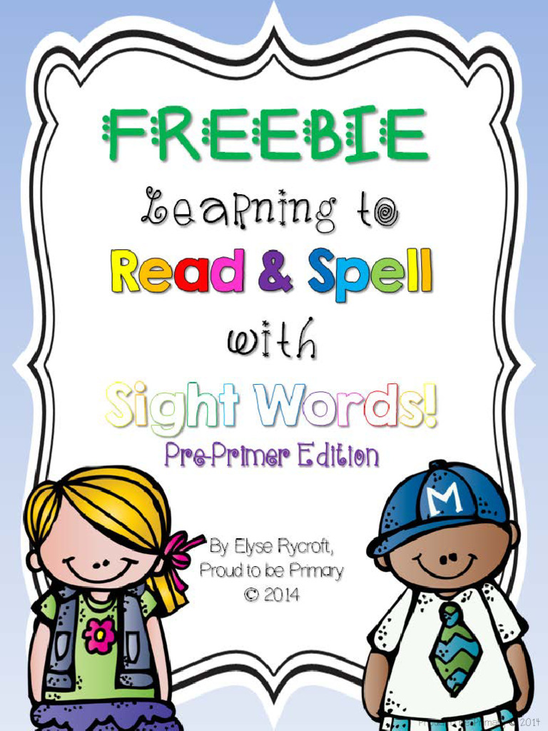 44873-GUQNUW-pre Primer Sight Word Pack FREEBIE Complete | PDF