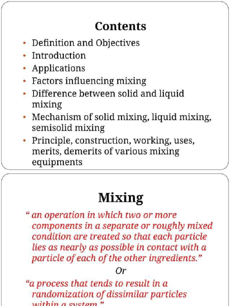 Mixing | PDF
