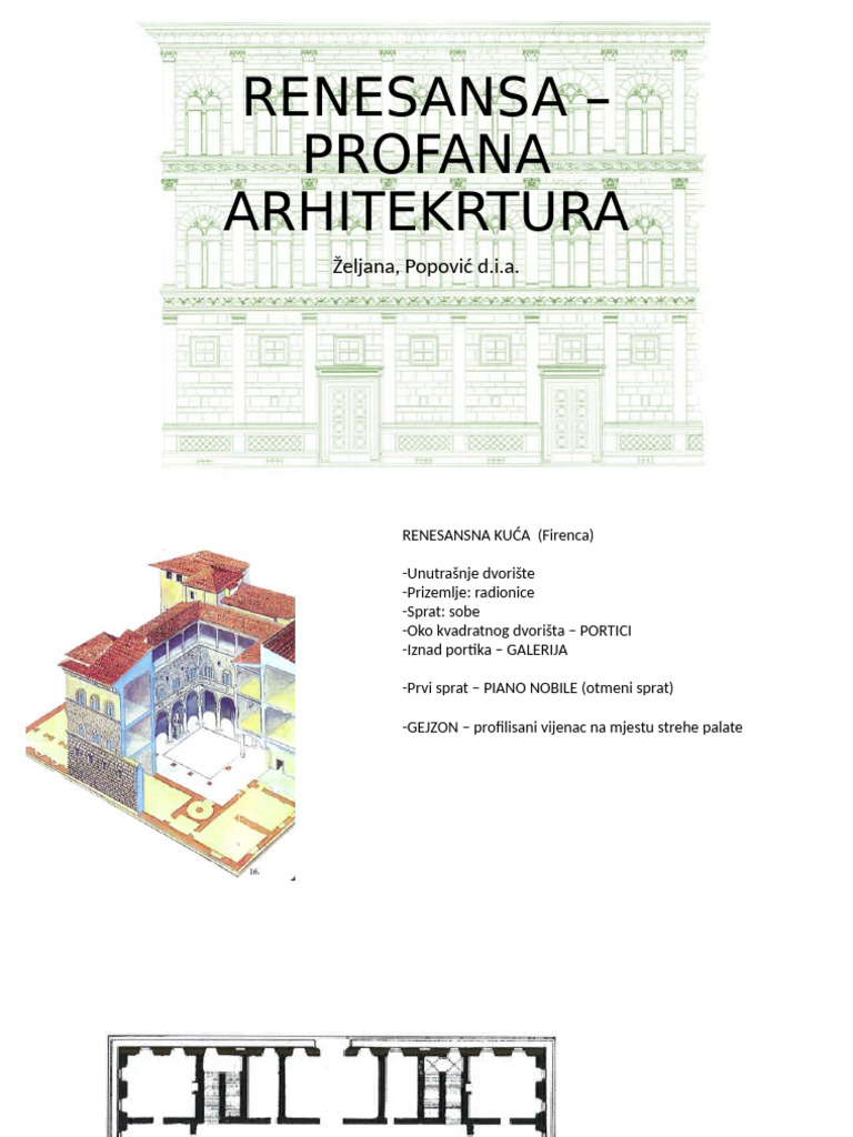 Renesansa - Profana Arhitekrtura | PDF