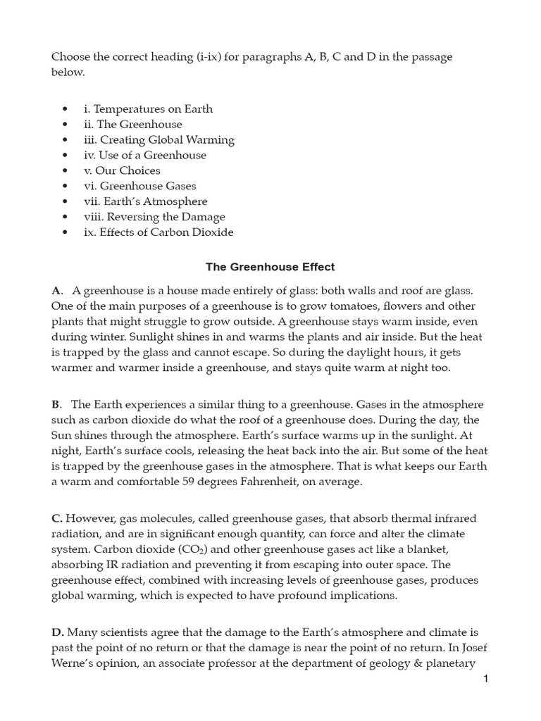 Understanding the Greenhouse Effect | PDF | Greenhouse Effect ...