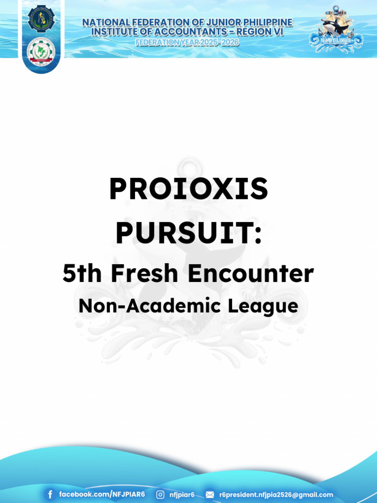 Proioxis Pursuit: NFJPIA R6 Events 2025 | PDF