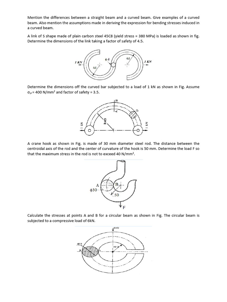 Curved vs. Straight Beam Analysis | PDF | Bending | Beam (Structure)