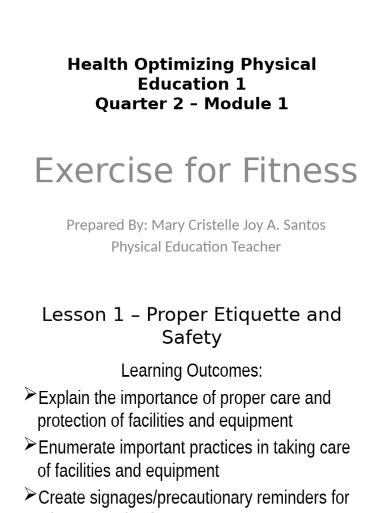 PE Module Quarter2 Lesson1 | PDF