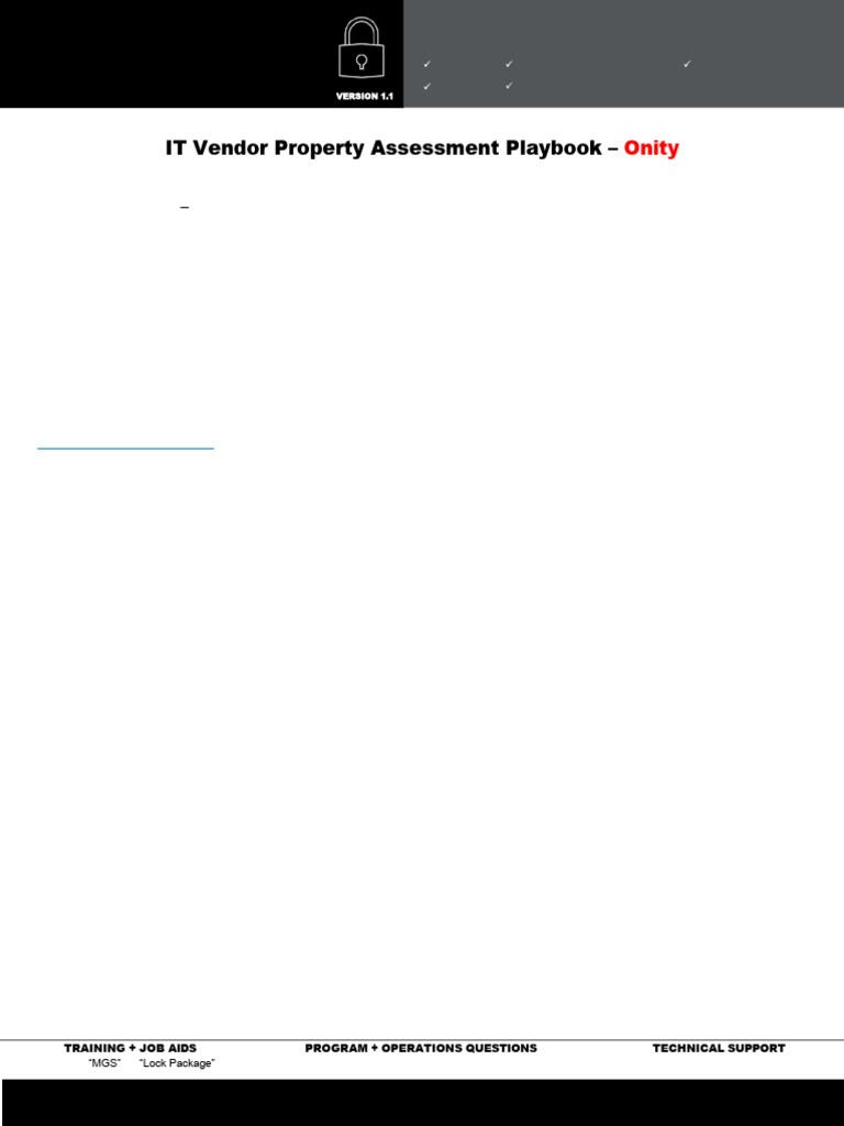 IT Vendor Self-Assessment Playbook Onity CALA | PDF | Laptop | Ip Address