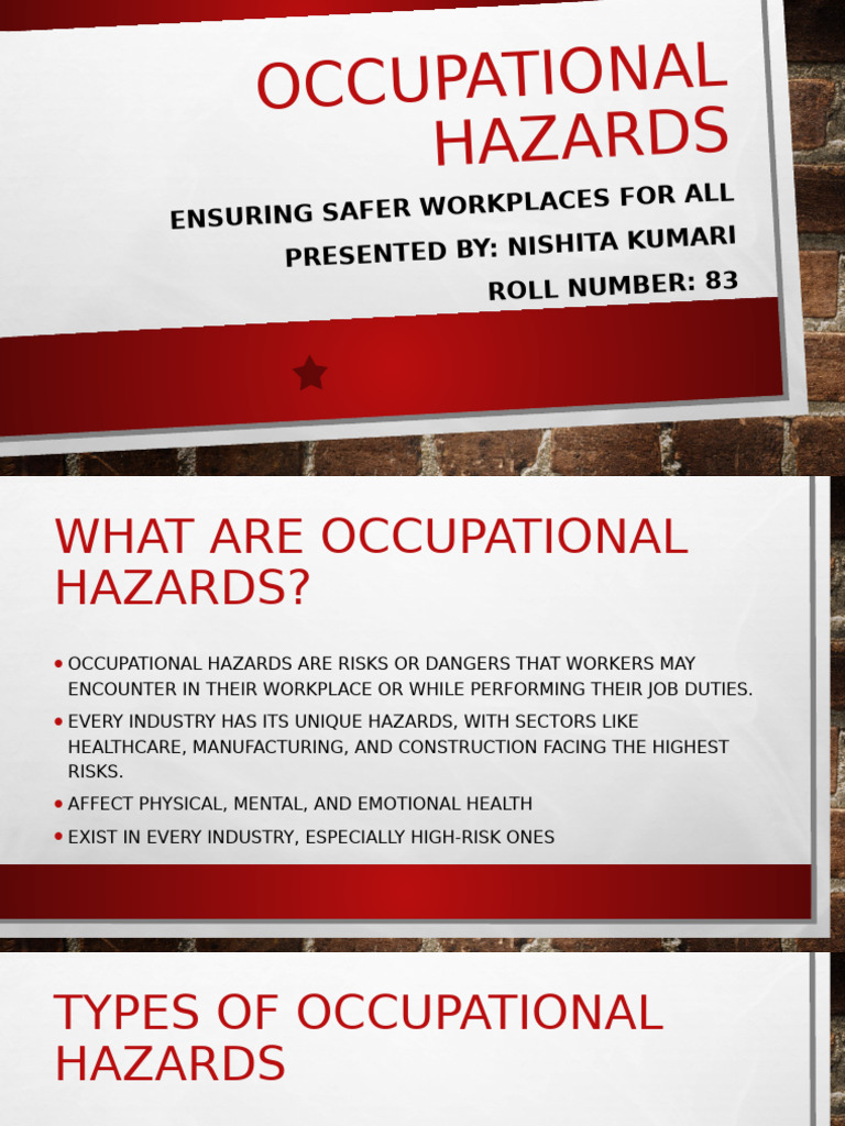 General Occupational Hazards Presentation | PDF