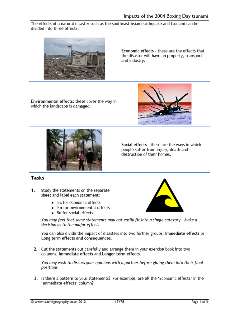 Impacts of The 2004 Boxing Day Tsunami | PDF | Tsunami | Natural Disasters