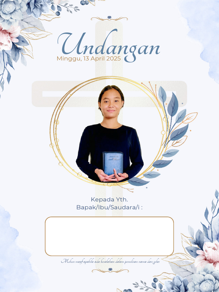 Undangan Syukur Peneguhan Sidi 2025 | PDF