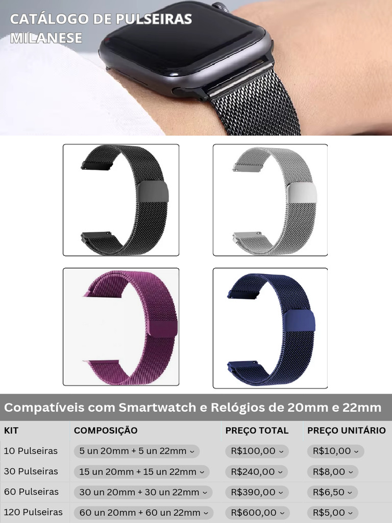 Catálogo Pulseiras Smart Watch | PDF