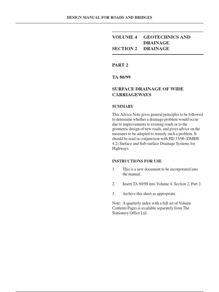 Design Manual For Roads & Bridges | PDF | Tire | Road