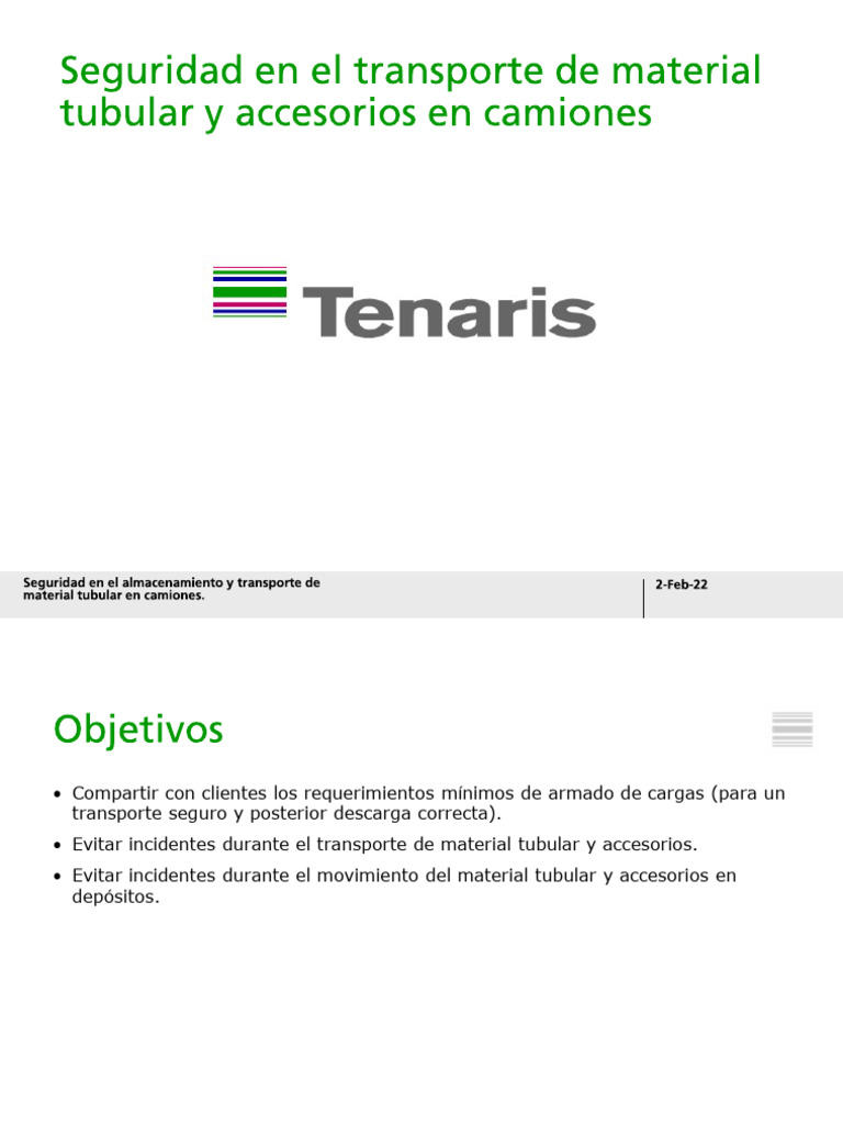 Presentacion Transporte de Carga Tubular para Clientes Abr 23 | PDF ...