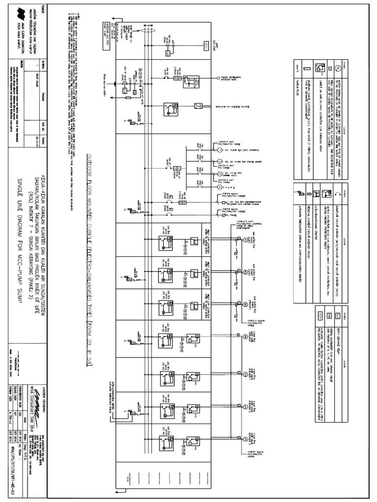 Wt1-Me-60 Single Line Diagram For Mcc-Pump - Sump-141023 Wt1-Me-60 | PDF