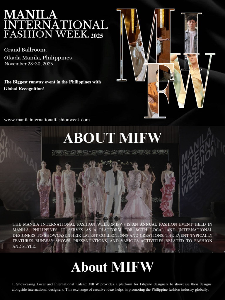 Manila International Fashion Week 2025 | PDF | Fashion | Philippines