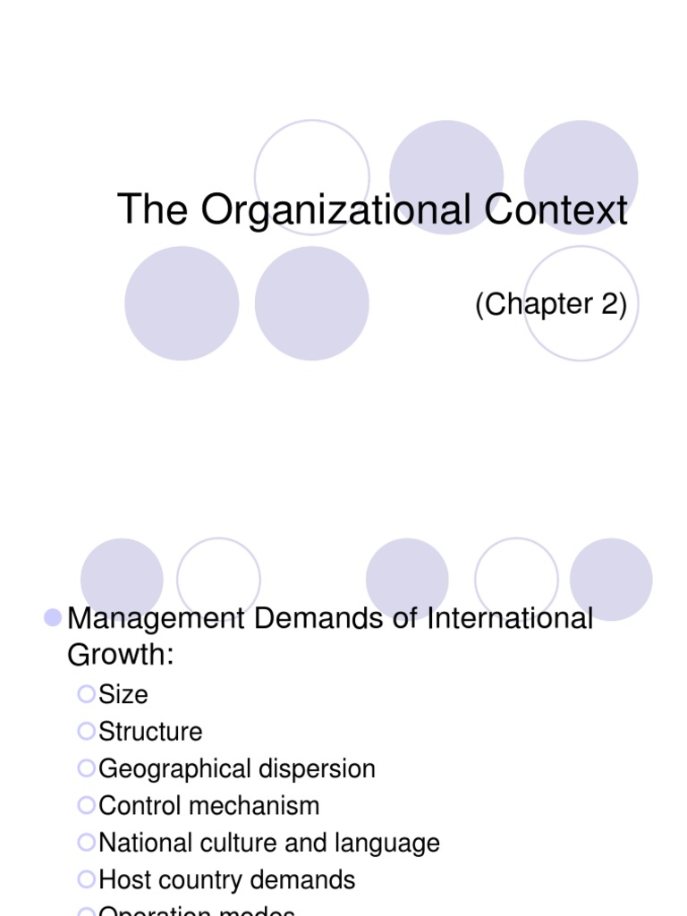 The Organizational Context | Internationalization | Exports