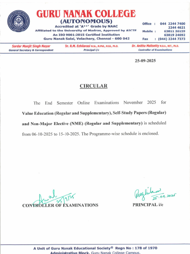 Self Study Paper Schedule - ESE Nov 2025 | PDF