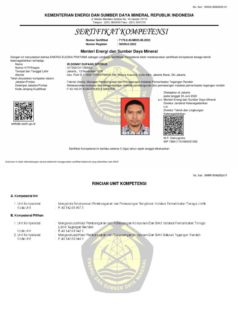 Ijazah Dan Serkom Personil | PDF
