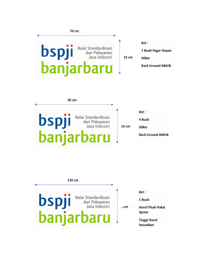 Ukuran Desain Logo BSPJI - 2025 | PDF