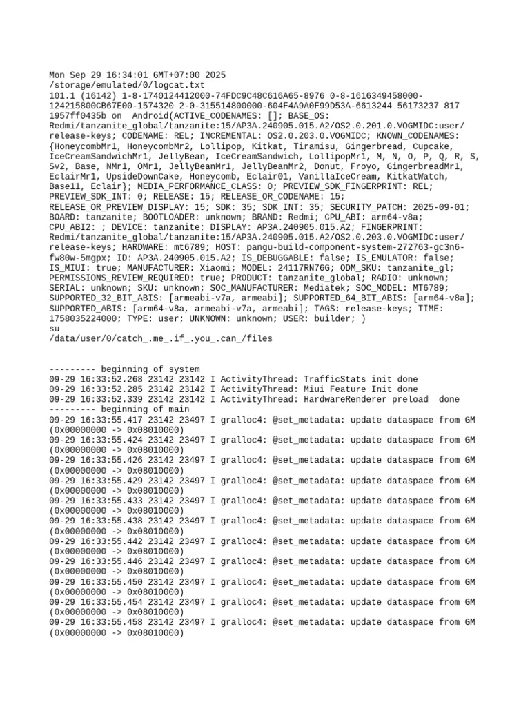 Logcat | PDF | Linux | Arm Architecture