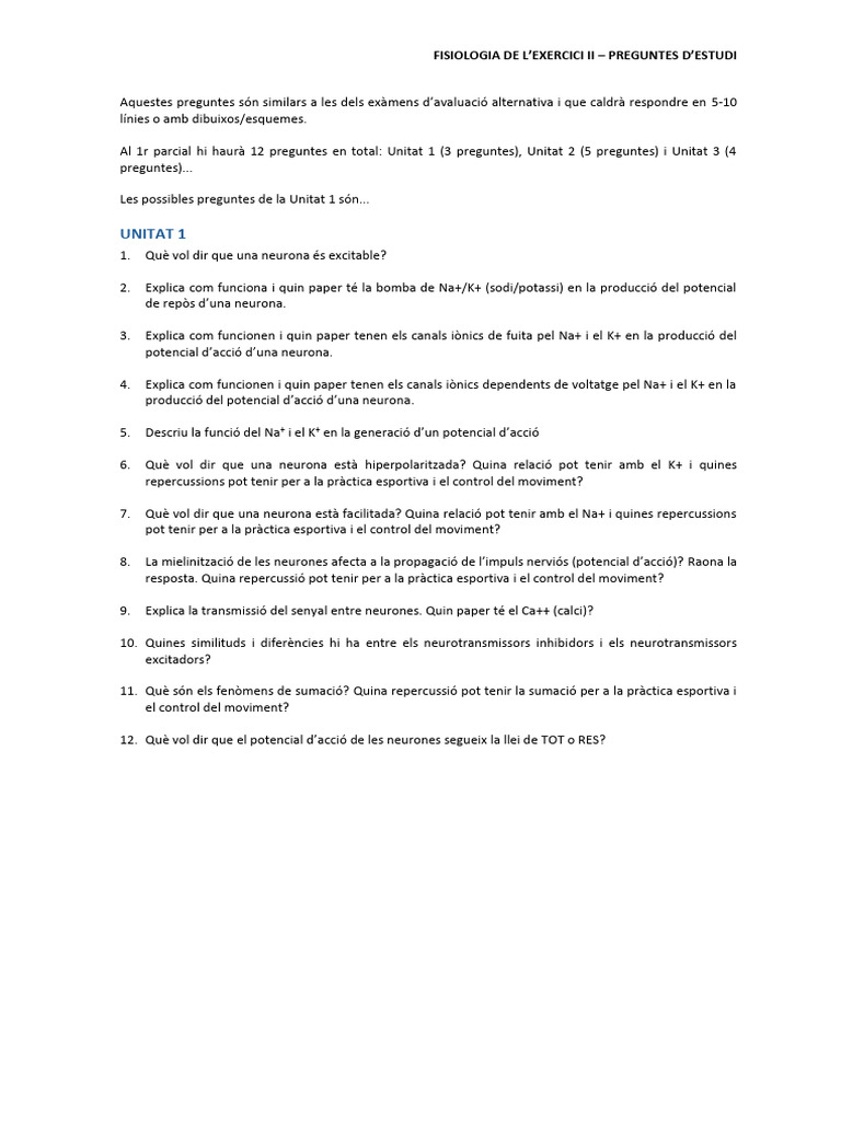 Preguntes Estudi 2024-25 U1 | PDF