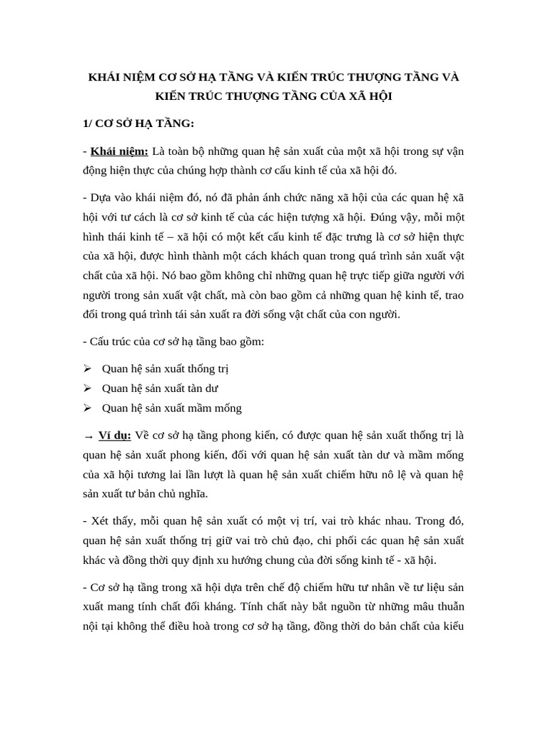 Tieu Luan Triet Khai Niem CSHT Va KTTT | PDF