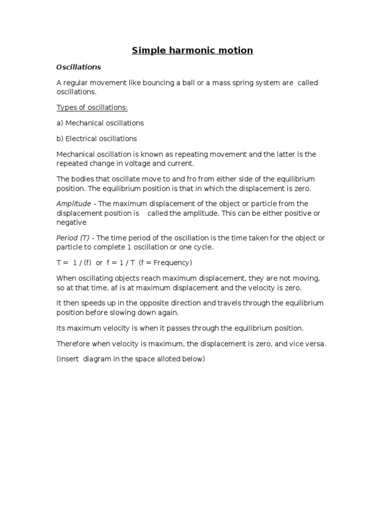 Understanding Simple Harmonic Motion | PDF | Philosophy | Teaching Methods & Materials