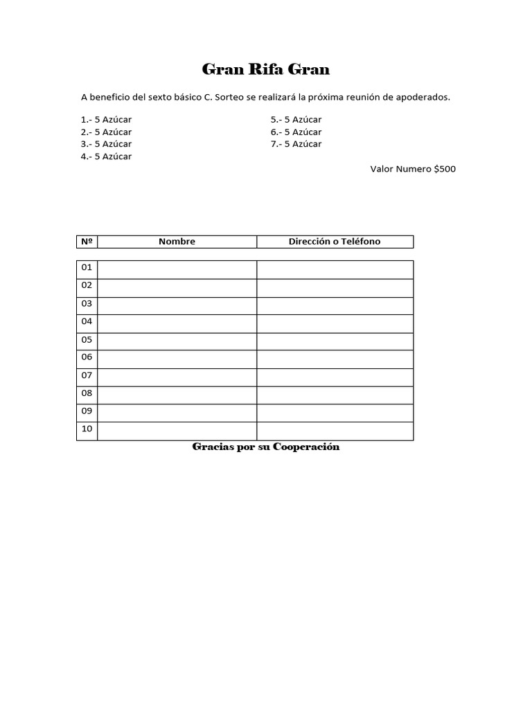 Rifa 6 C | PDF