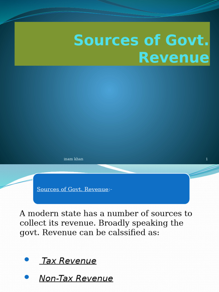 Chapter - No.5 Sources of Govt Revenue | PDF | Taxes | Direct Tax