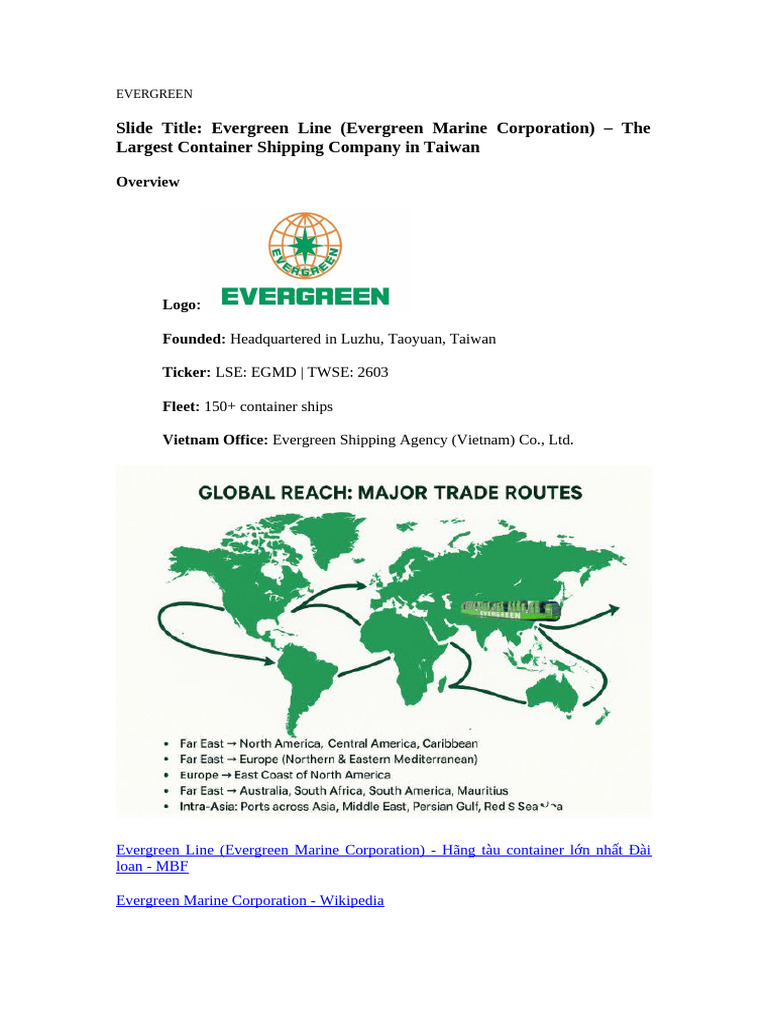 111 Evergreen and Maersk | PDF
