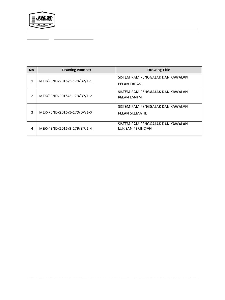 List of Drawings | PDF