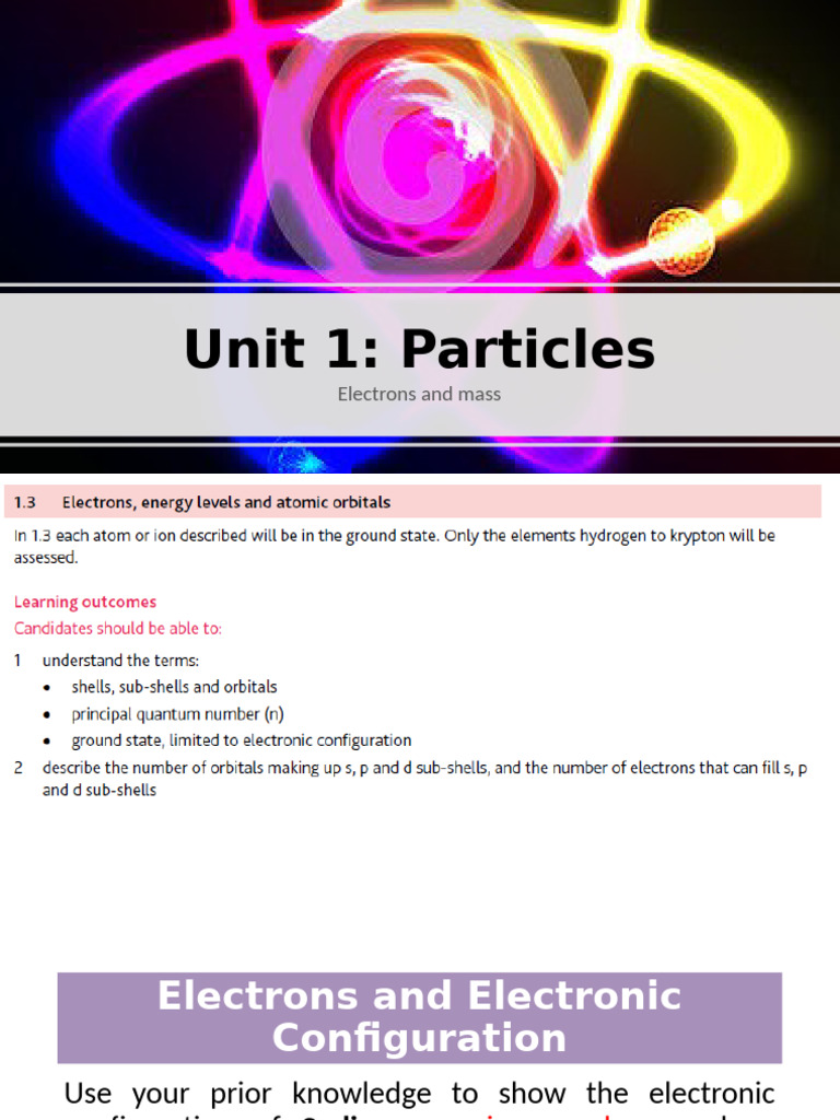 Electron Configuration 1 | PDF | Electron Configuration | Energy Level