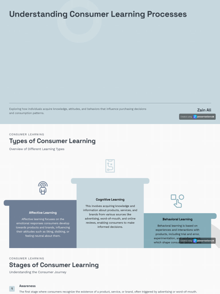 Understanding Consumer Learning Pdf