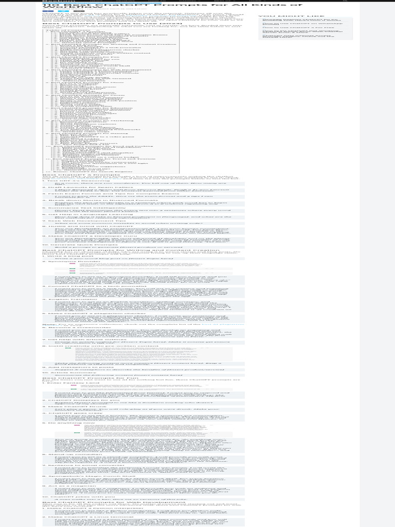 Top 110 ChatGPT Prompts for 2023 | PDF | Rapping | Command Line Interface