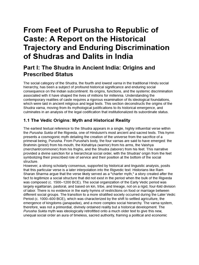 Shudra History, Discrimination, and Denial | PDF | Dalit