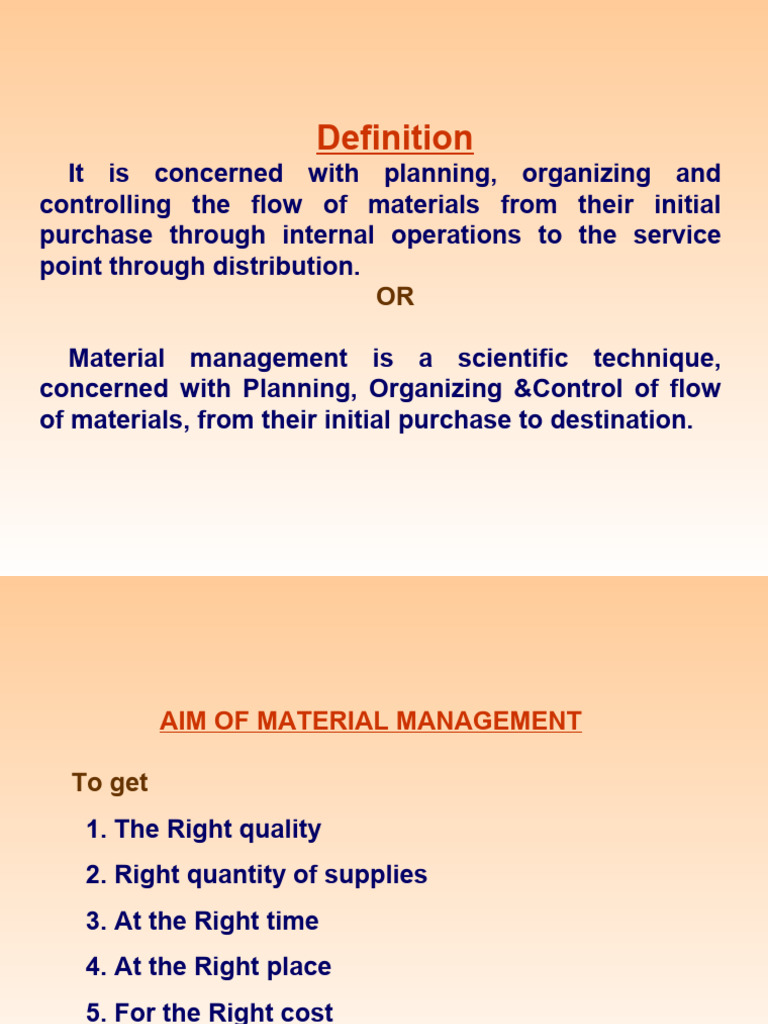 Hospital Material Management Overview | PDF | Procurement | Inventory