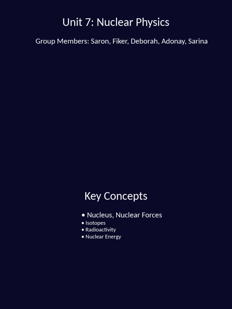 Nuclear Physics Unit7 DarkStyled | PDF